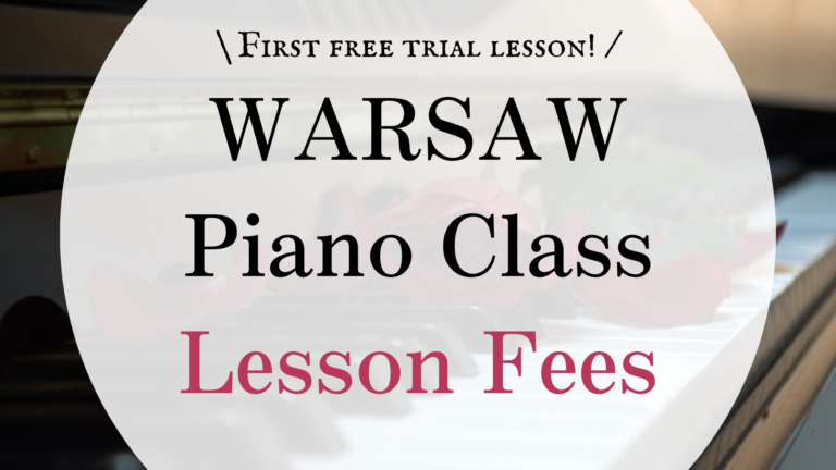 Lesson Fees│Warsaw Chopin Piaco Academy